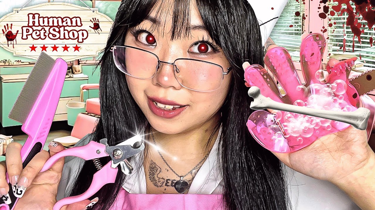 Grooming ️ and Selling YOU at the HUMAN PET Shop👤🥩 ASMR EP 2 (Haircut ...