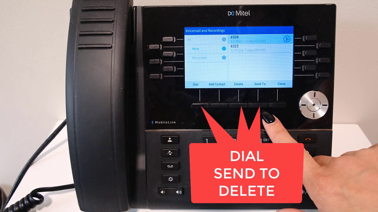 Mitel 6930 Handset - Voicemail App - YouTube