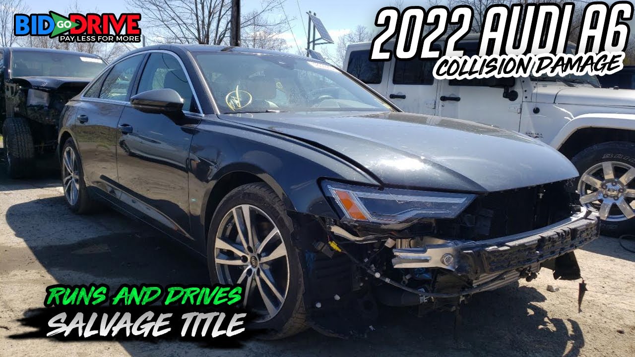 2022 Audi A6 with collision damage (Walk Around Video) - YouTube