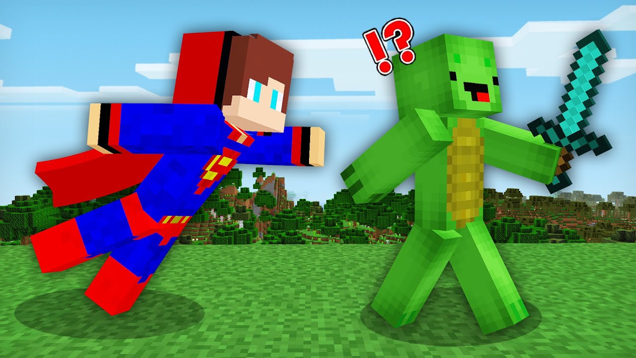 Mikey & JJ Became Superman in Minecraft Challenge (Maizen Mizen Mazien ...