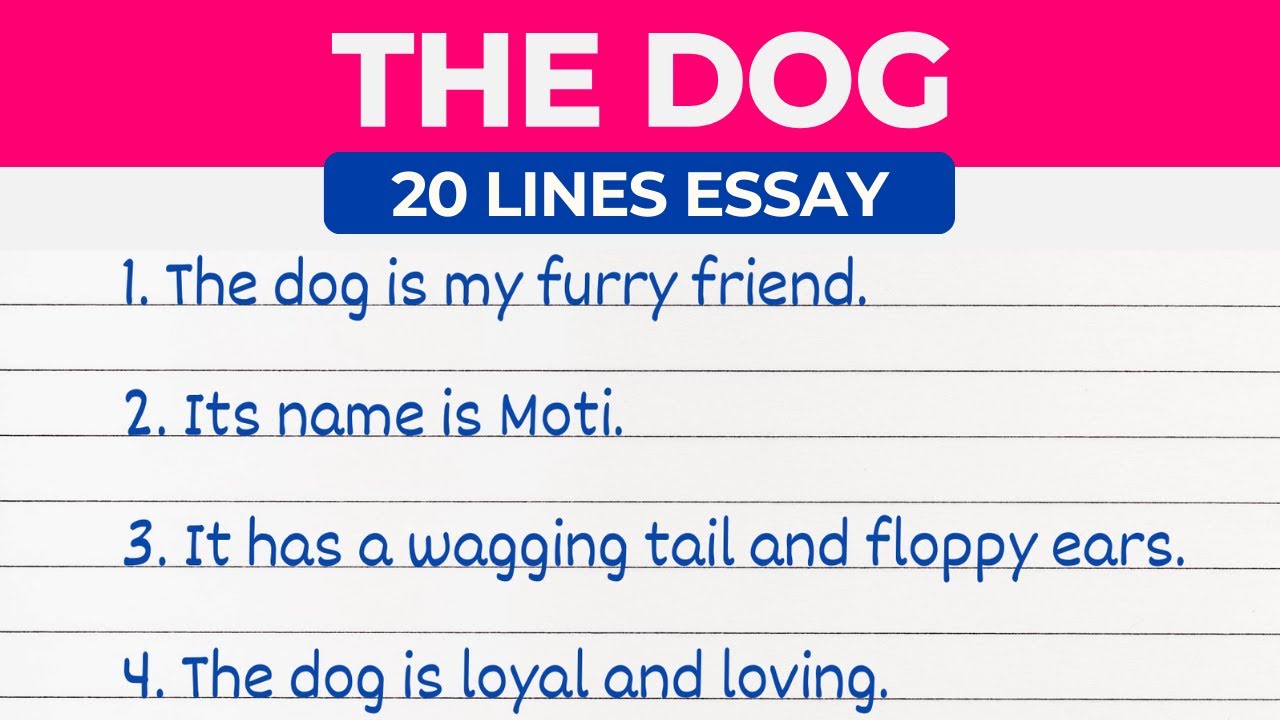 20 Lines On The Dog In English | Simple English Essay On The Dog | The ...