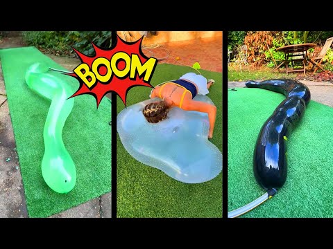 Extreme Water Inflation Test – Toys Go Boom!