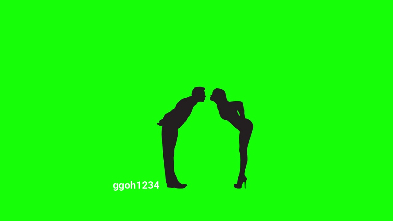 Kissing Couple in green screen - YouTube