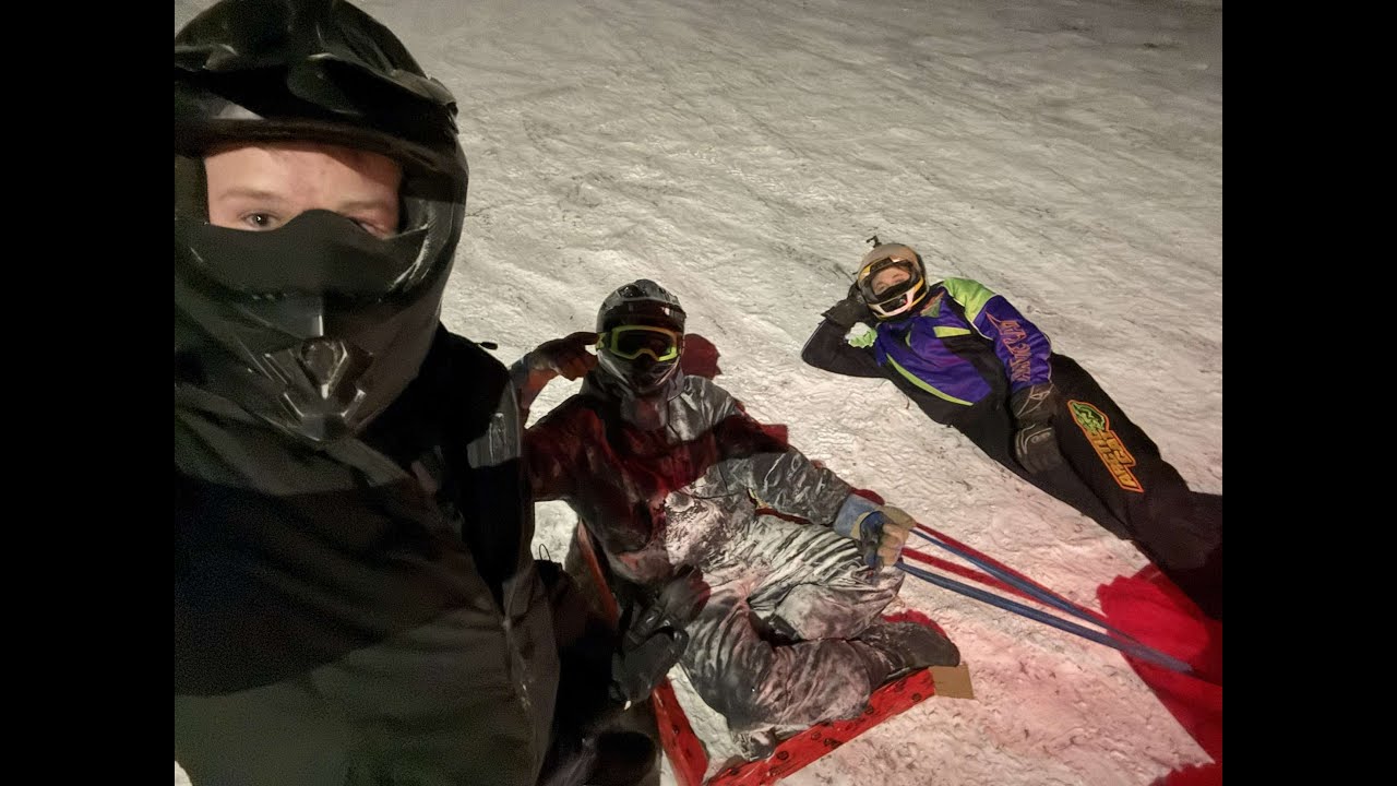 Sledding With A Cardboard Box, Go Kart/Quad Drifts - YouTube