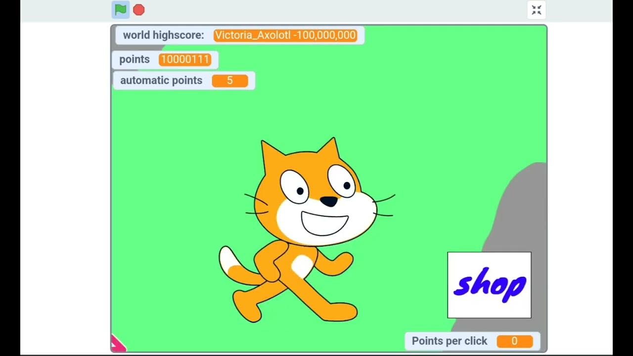 cat clicker - a different clicker game on scratch - YouTube