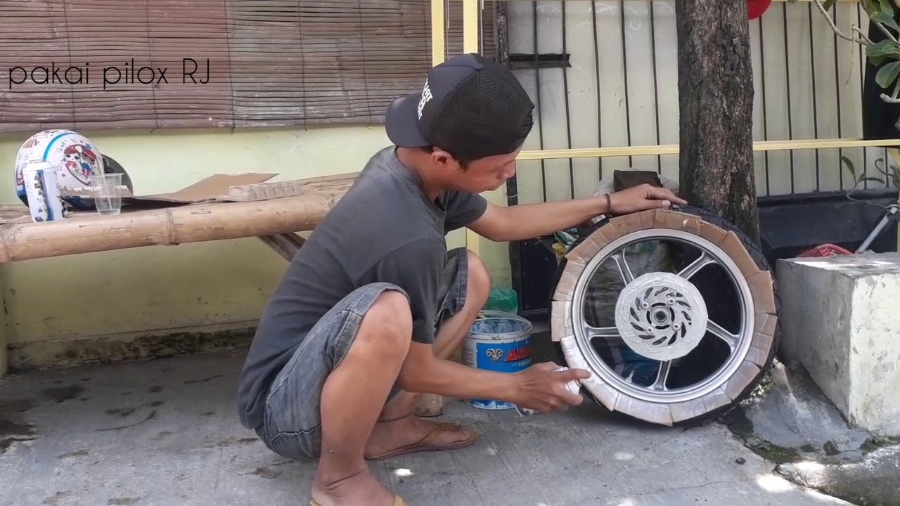 Tutorial cat velg Beat Fi jinjit pakai cat pilox - YouTube