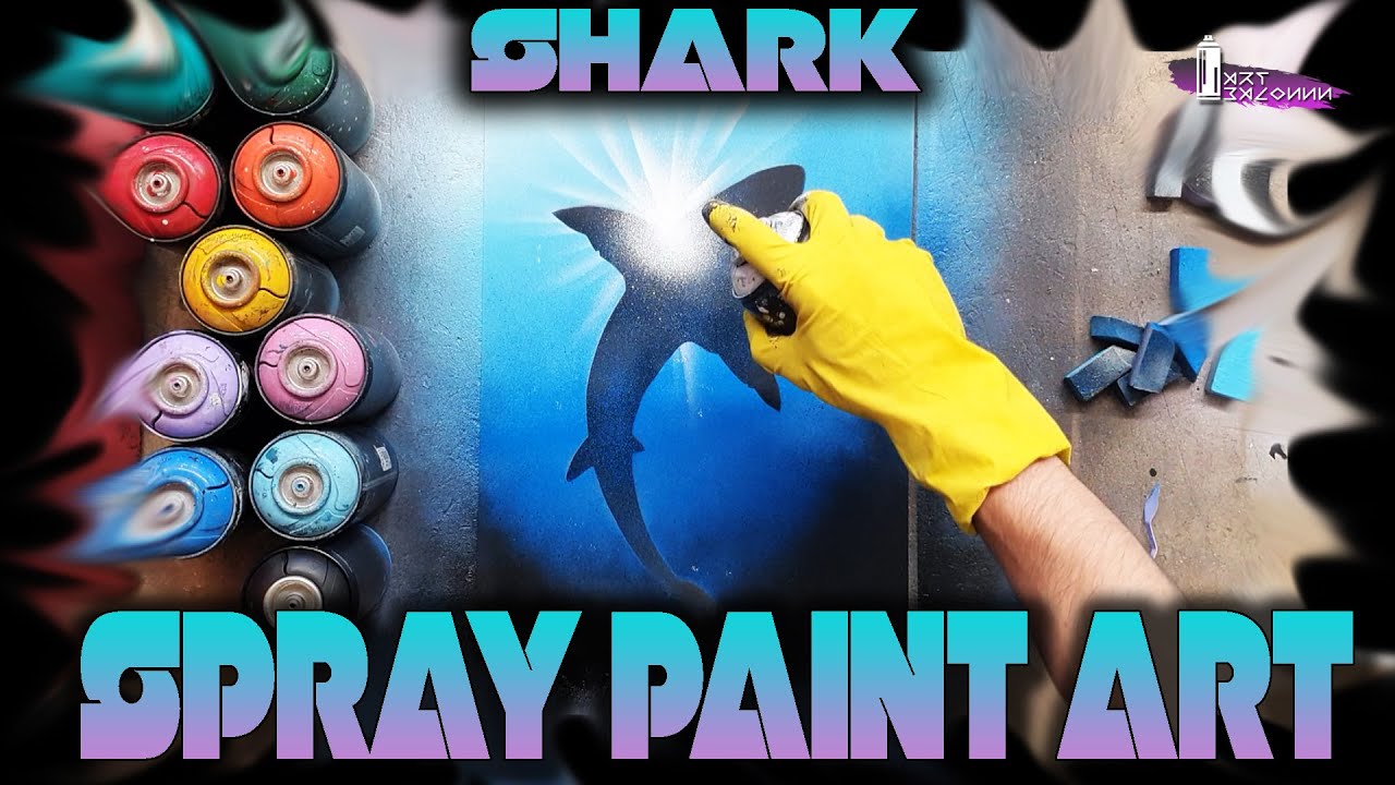 Spray paint art. Shark. Drawing shark. Spray Paint Artist. # ...