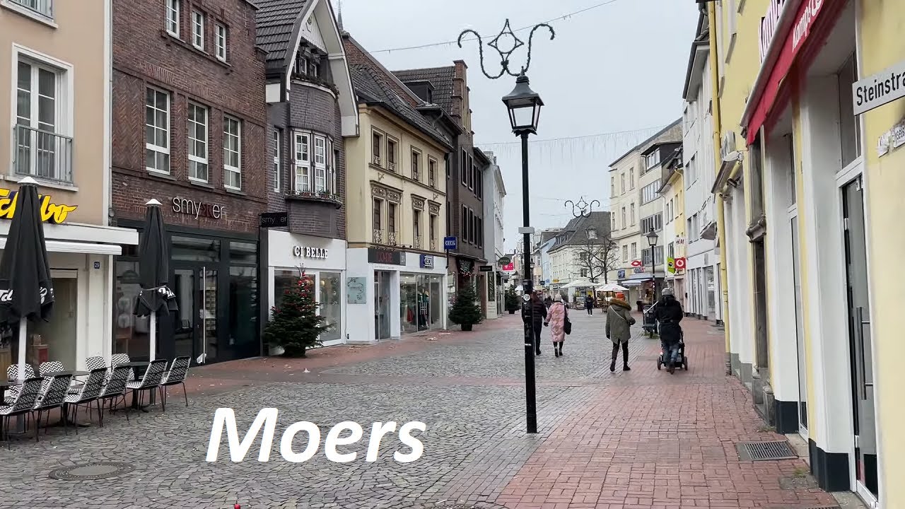 Das Ruhrgebiet zu Fuß: Walk Moers City Innenstadt und Altstadt, grenzt ...