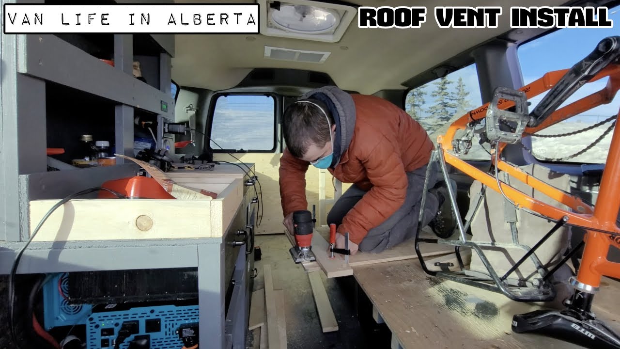 Van Life - The Stealth Van Building Continues - Roof Vent Install - YouTube