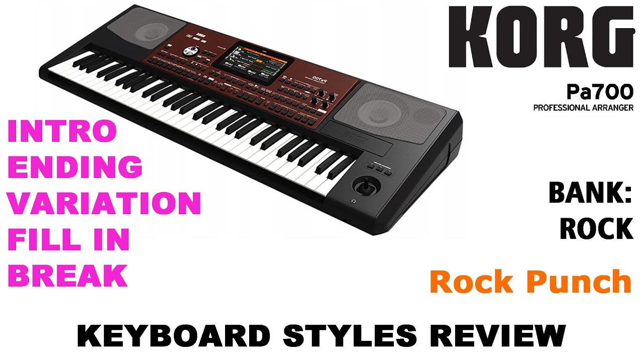 KORG PA700 STYLE - ROCK - Rock Punch - YouTube