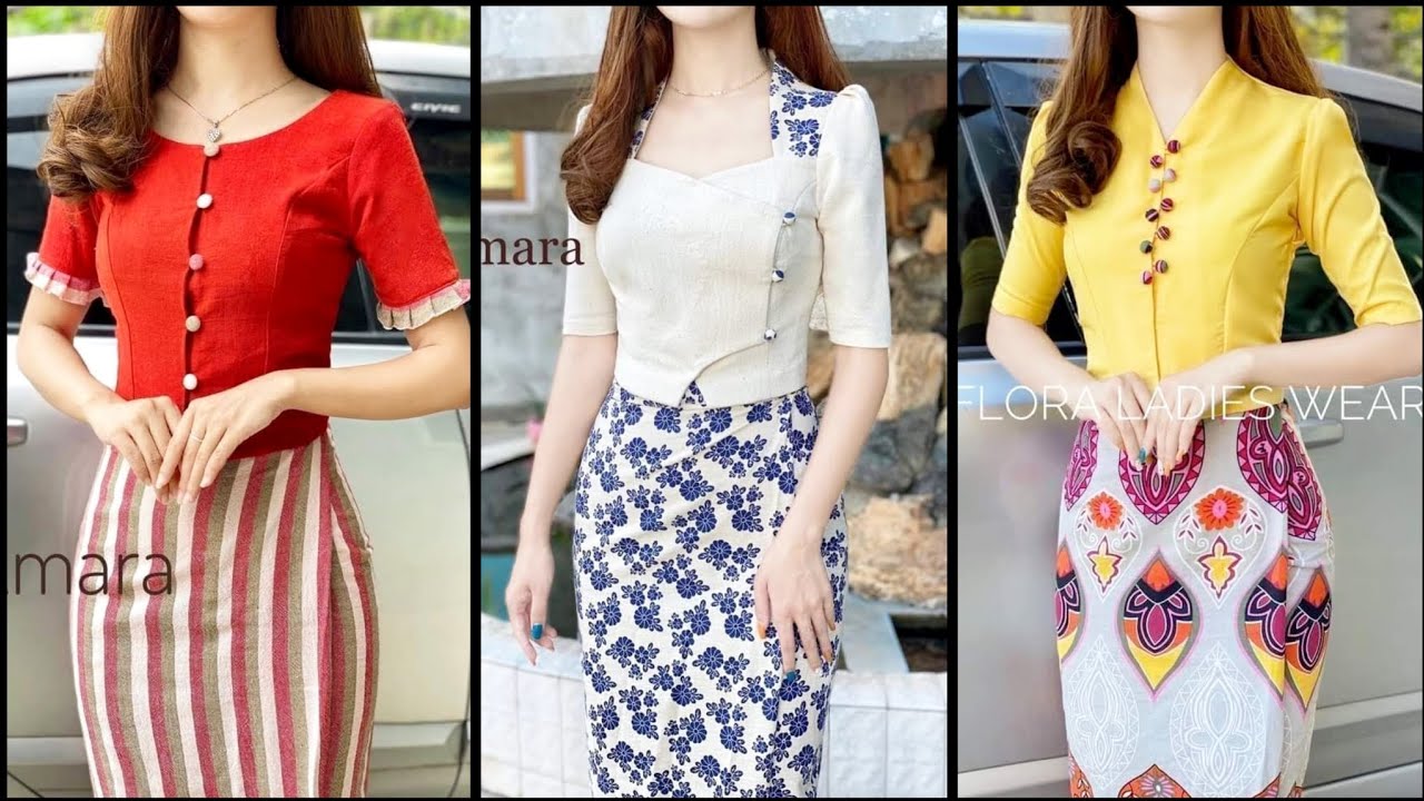 Most beautiful and demanding collection of Burmese dresses and Myanmar ...