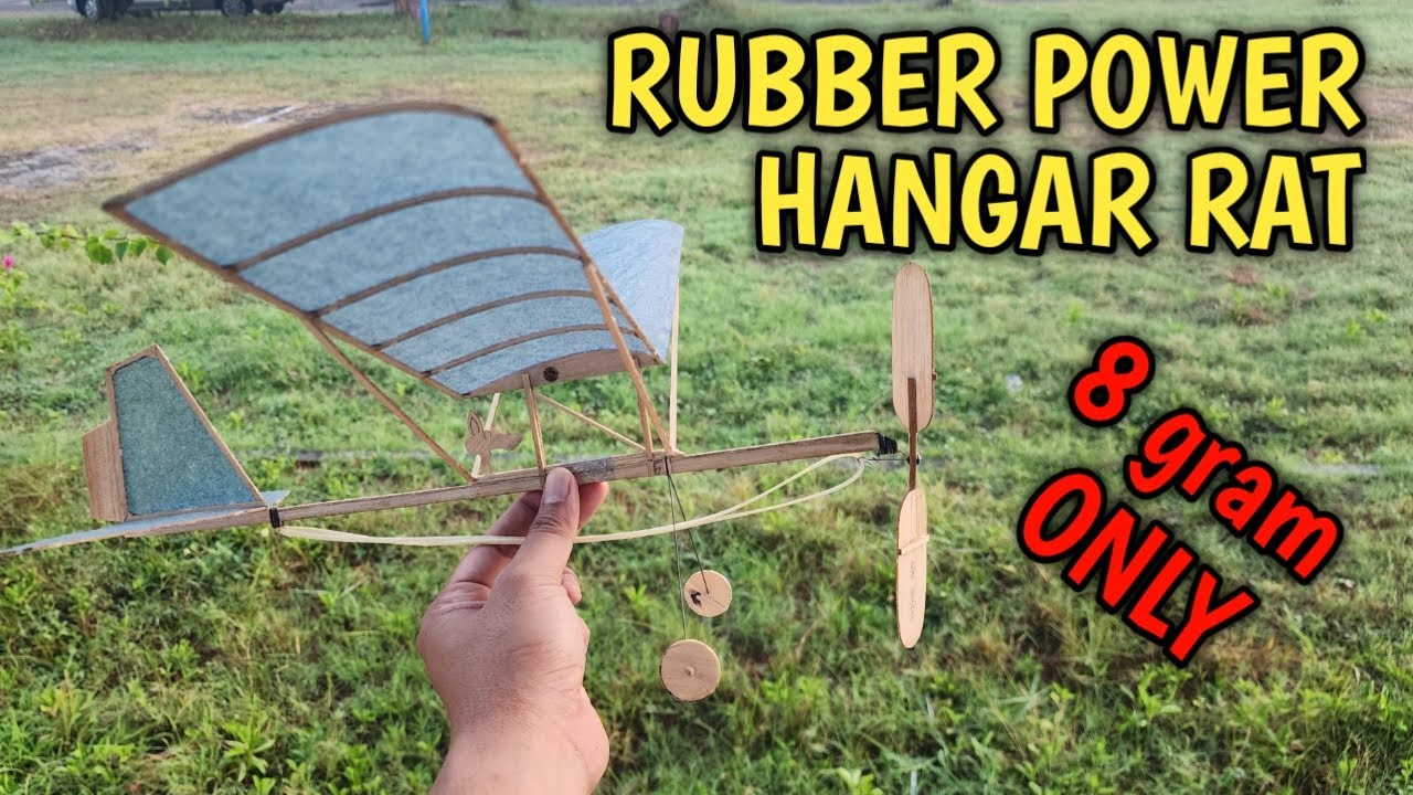 Review Terbang Pesawat Rubber Power Model Hangar Rat Made by ...