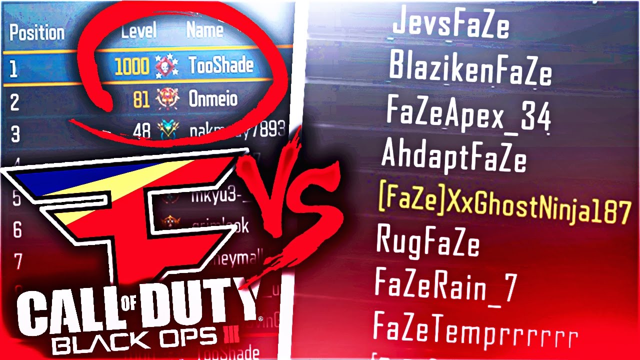 BLACK OPS 3 FAZE CLAN SNIPING SUBSCRIBERS vs #1 BEST BLACK OPS 3 PLAYER ...