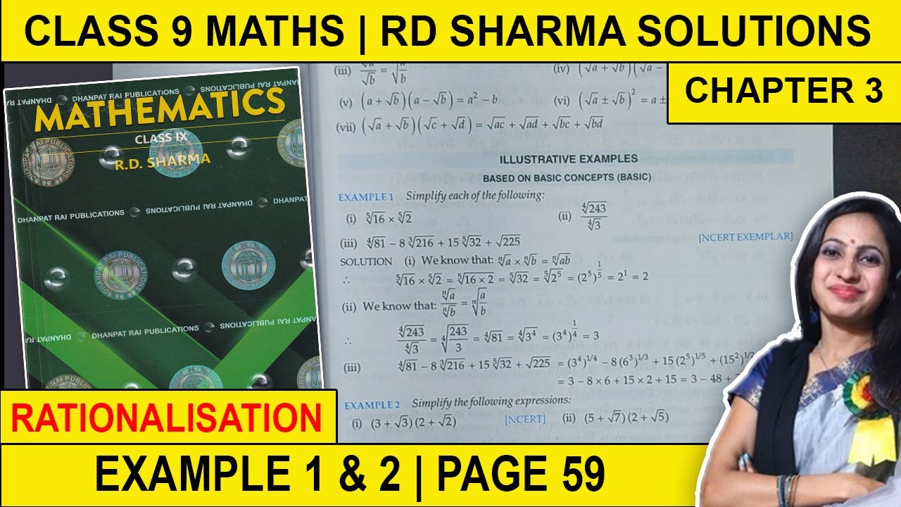 Class 9 Maths | RD Sharma Solutions | Chapter 3 Example 1 and 2 Page No 59 | Rationalisation ...