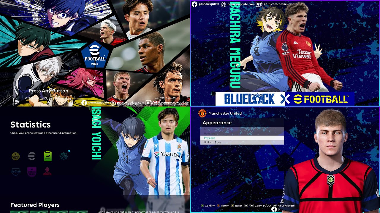 PES 2021 Menu eFootball 2024 X Blue Lock by PESNewupdate - YouTube