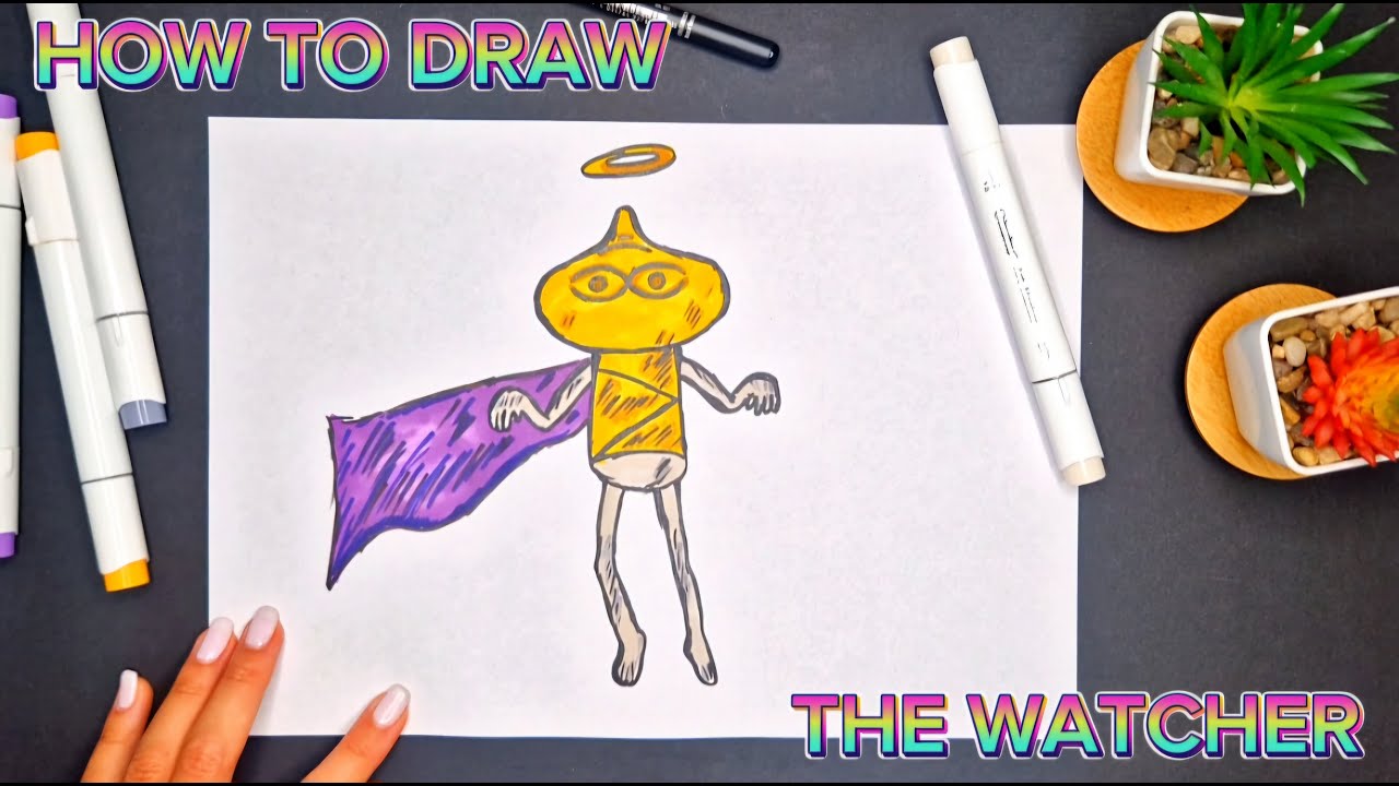 How to Draw The Watcher from Dead End Paranormal Park Easy 🎨 - YouTube