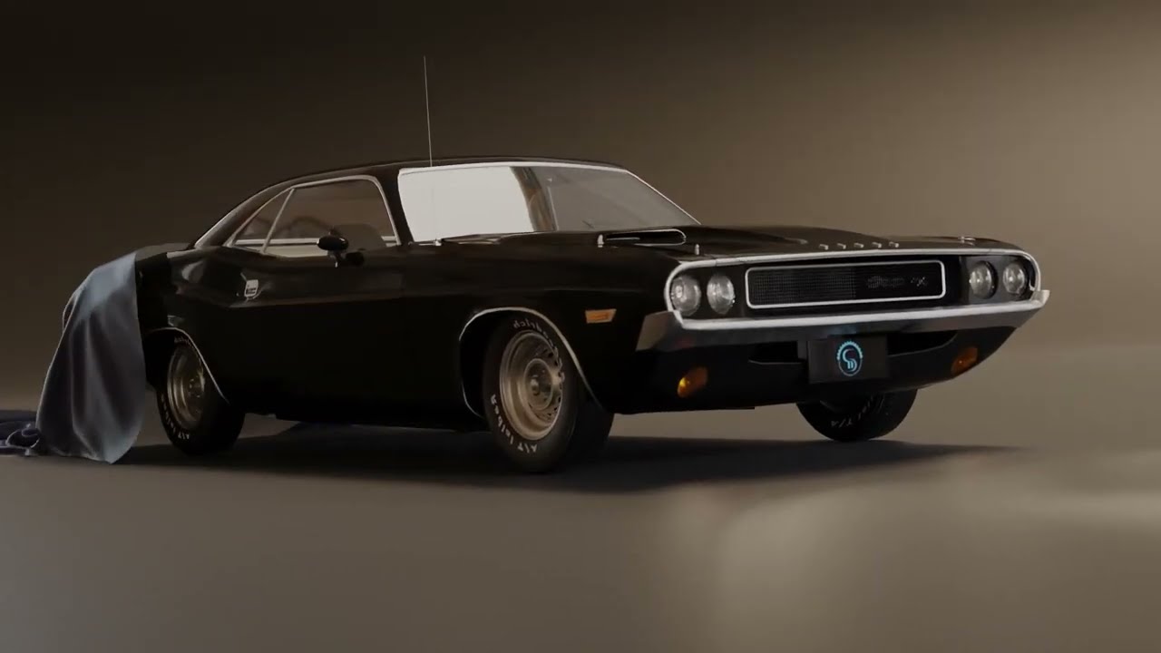 Dodge Challenger muscle Car Animation | Django | Realistic Animation ...