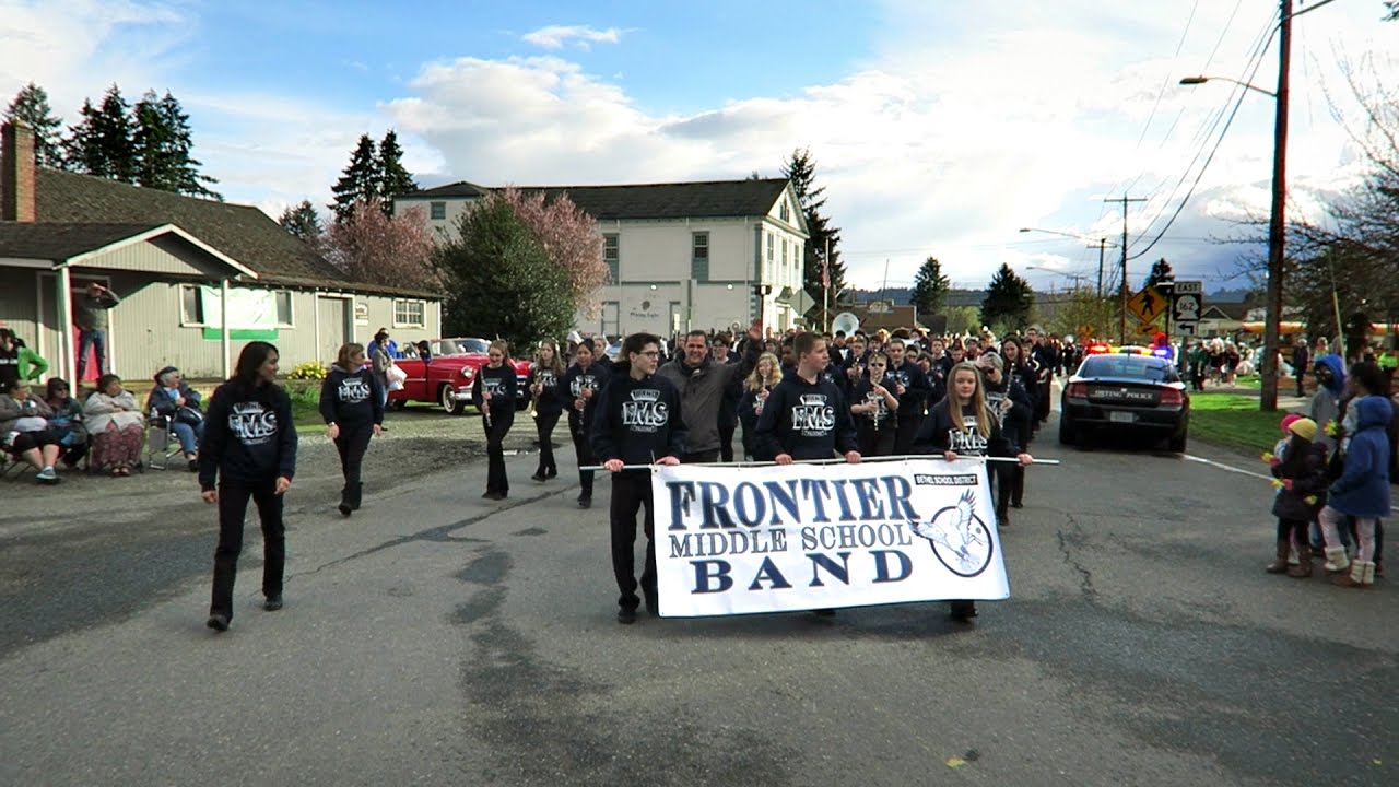 Frontier Middle School Marching Band - Daffodil Parade 2017 - YouTube