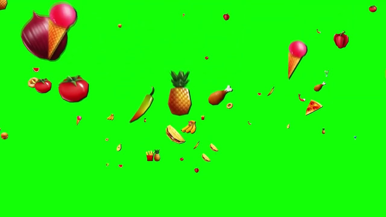 Animated Food Sprites Green Screen Transition Effect - YouTube