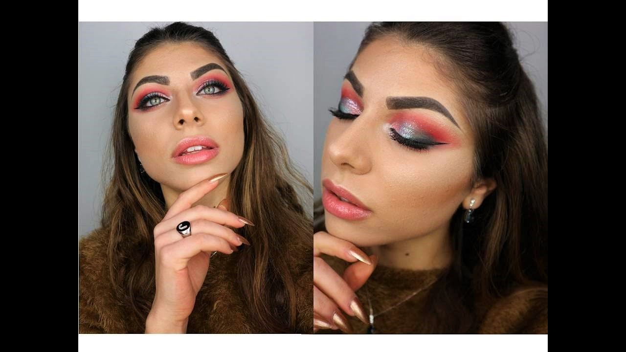 COLORFUL & SPARKLING FAIRY MAKEUP + LIGHT PINK GLOSSY LIPS - YouTube