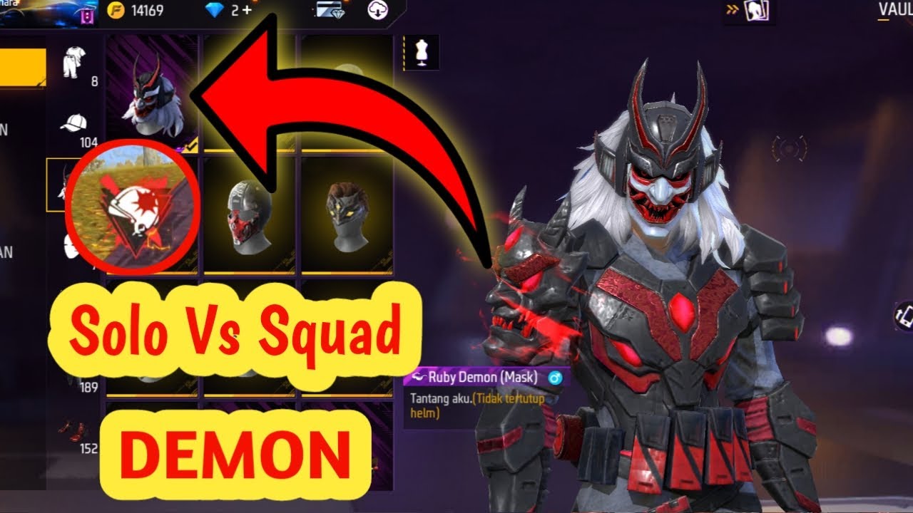 Free fire Solo Squad Demon Pakai AK47 Terbaru Free fire max terbaru ...