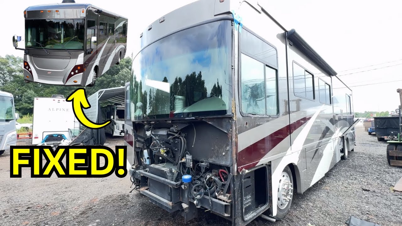 We FIXED The Wrecked Diesel RV W/ The Wheelchair Accessible Lift! - YouTube