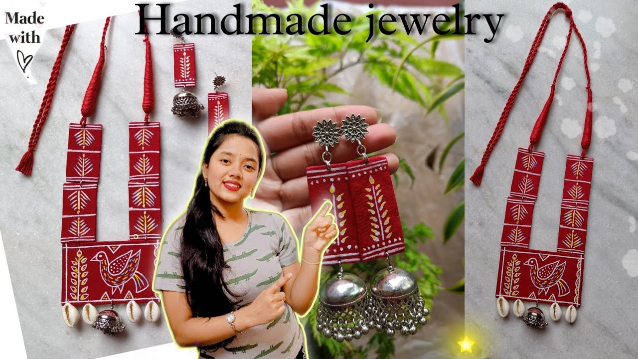 Handmade Necklace Making Ideas|Jewellry Making Ideas|Kori Jewelry|Fabric Jewelry # ...