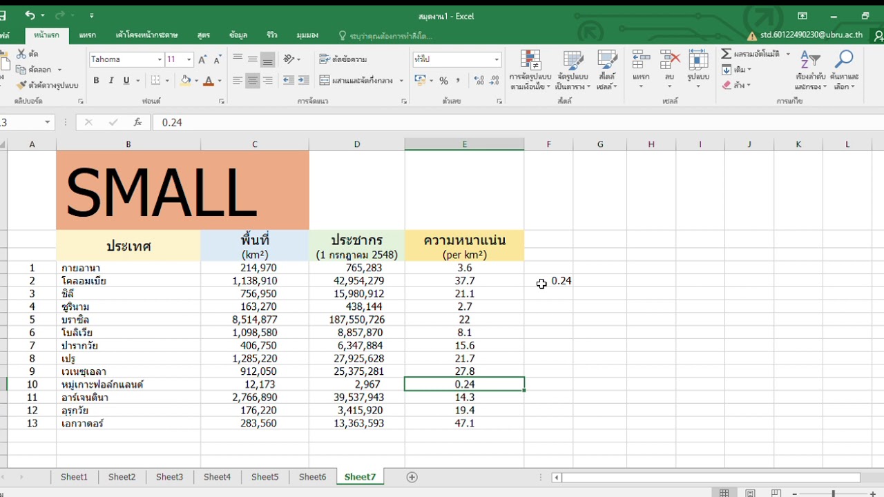 ฟังก์ชัน small Excel - YouTube