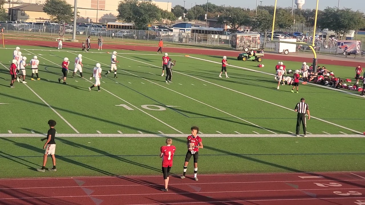 KHING THIBODEAUX 5'9 185 TE 12yr old catches 2nd TD PASS COYLE COUGARS ...