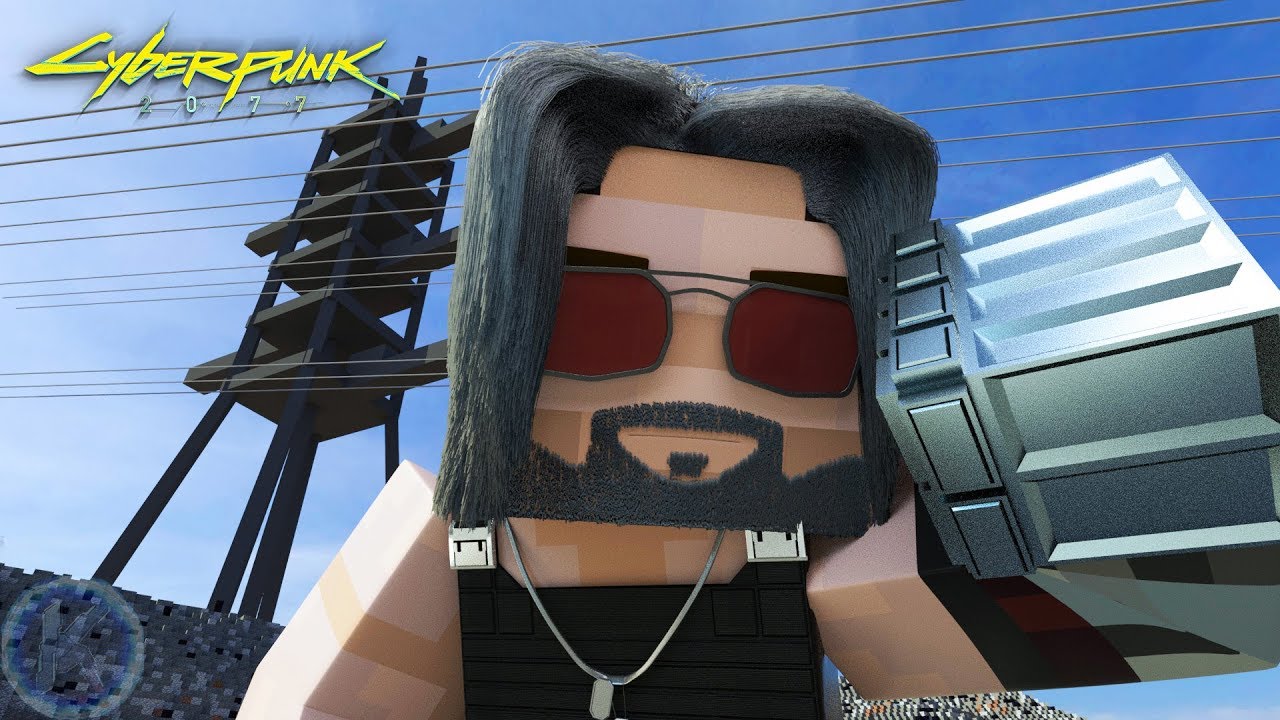 Cyberpunk 2077 Keanu Reeves Reveal Minecraft Animation - YouTube