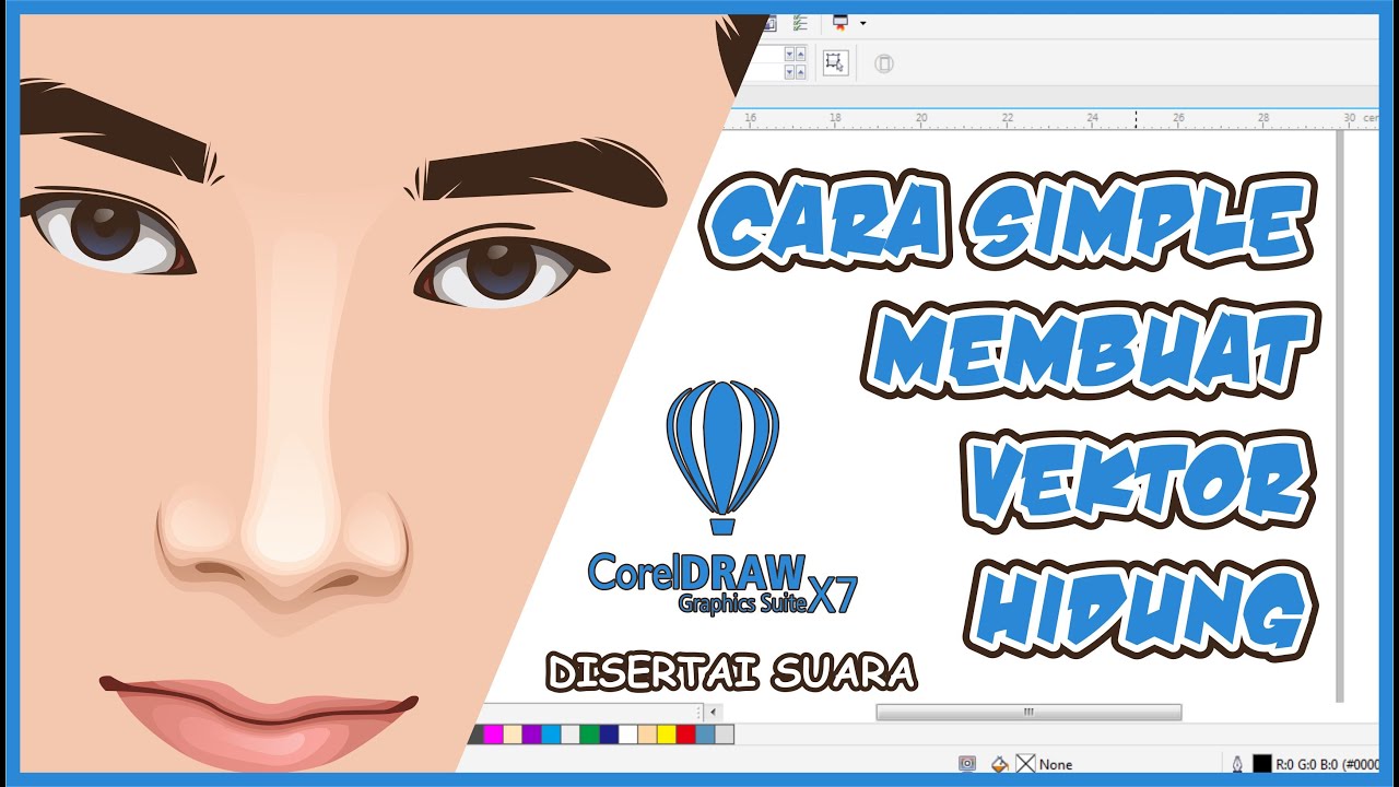 tutorial vektor hidung coreldraw - vector art - YouTube