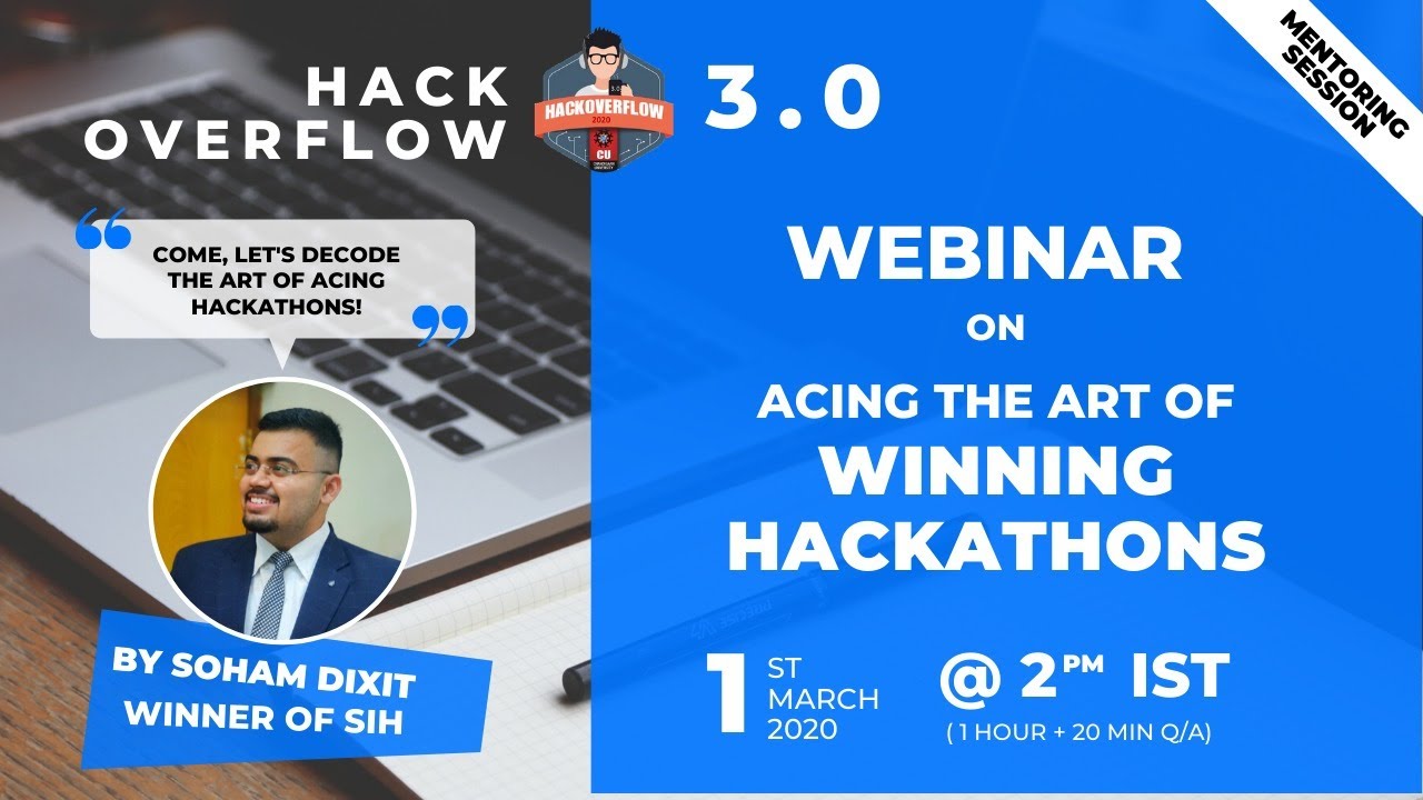 WEBINAR ON MENTORING SESSION | BY SOHAM DIXIT | HACKOVERFLOW 3.0 | CHANDIGARH UNIVERSITY - YouTube