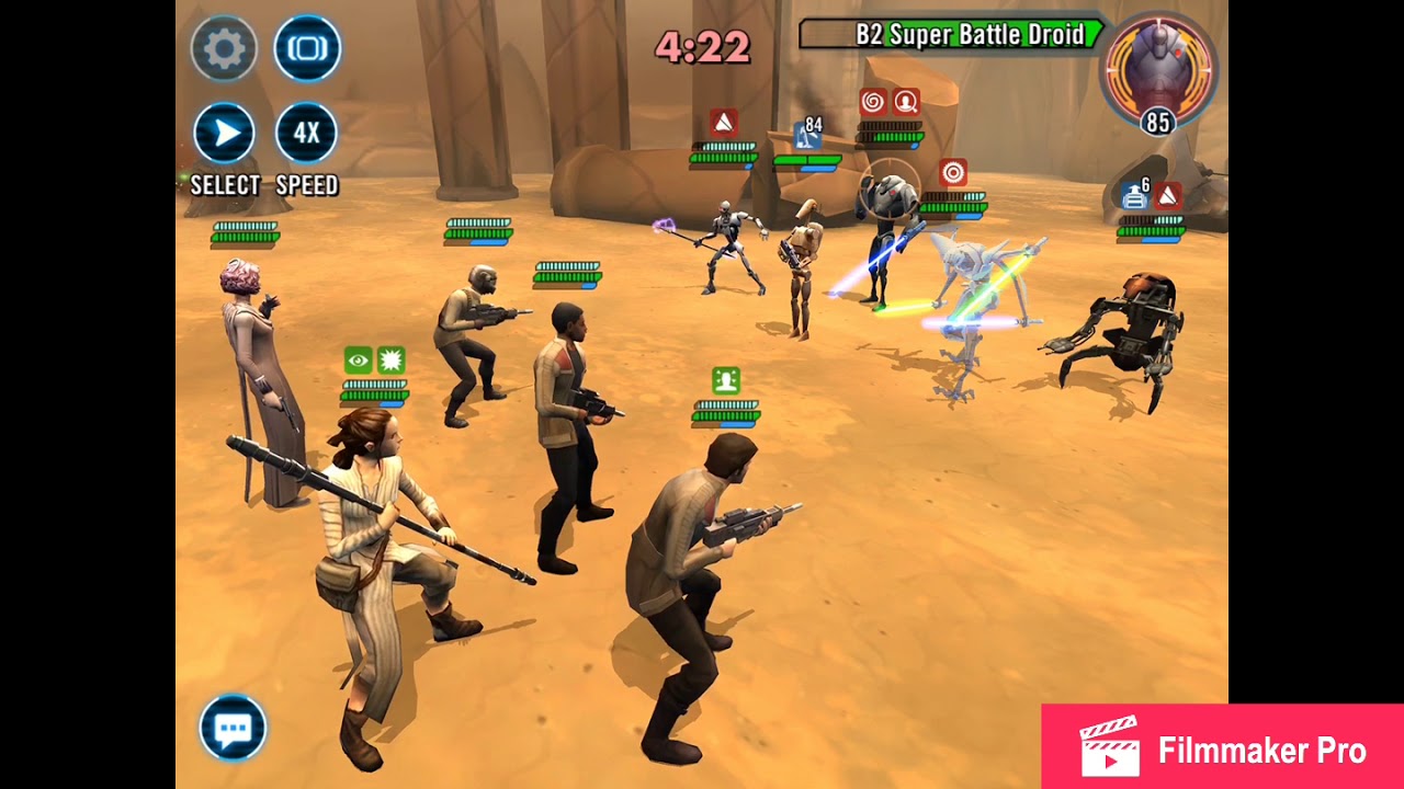 SWGOH Territory Wars 6/5/19 - Practicing vs GG Droids - YouTube