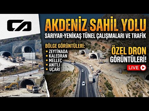 Türkiye'nin Dev Projesi Akdeniz Sahil Yolu Trafik yoğunlukları ile yolculuk #drone #djimini3