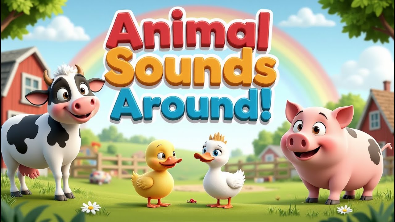 Animal Sounds Around | Fun Kids Song to Learn Animal Sounds & Names ...