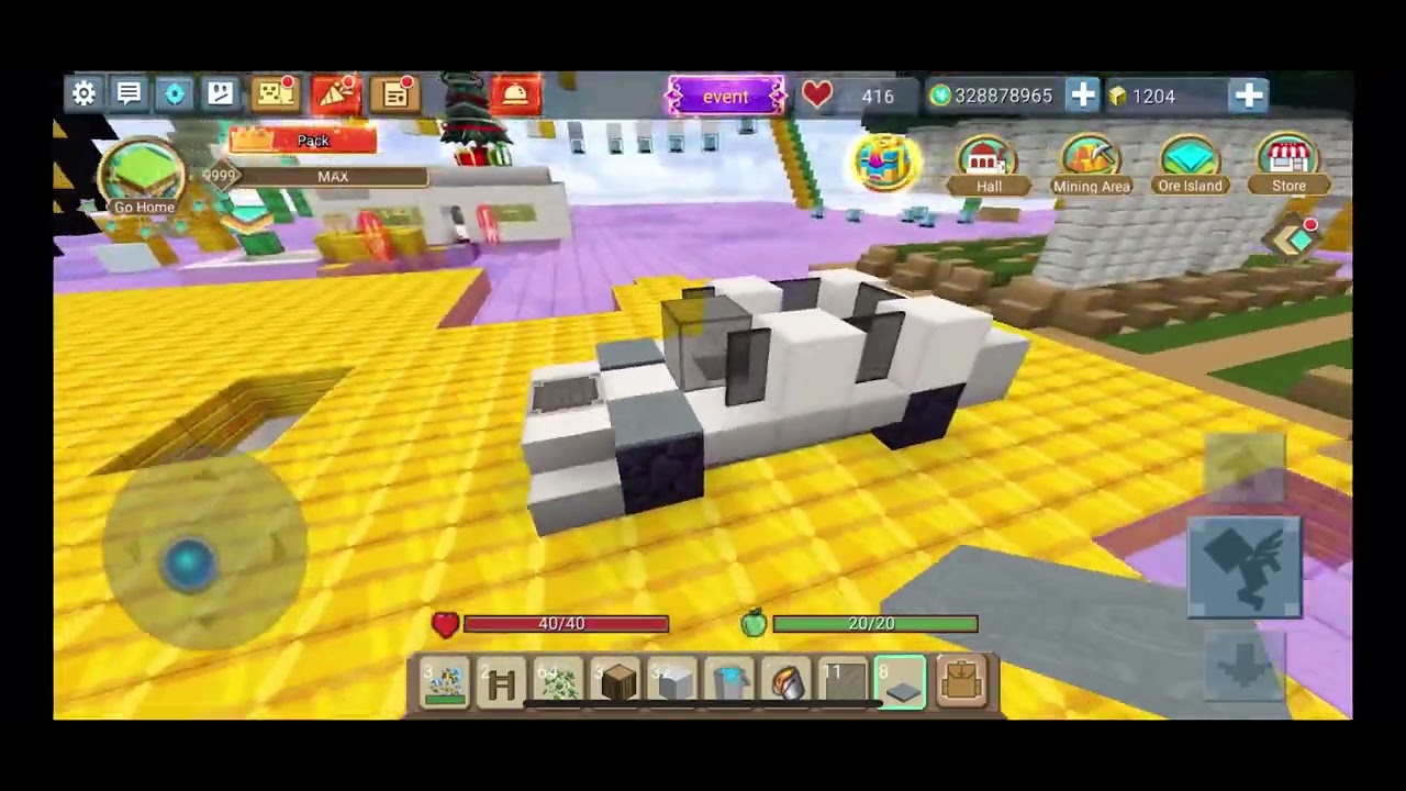 How to build car in sky block Blockman go - YouTube