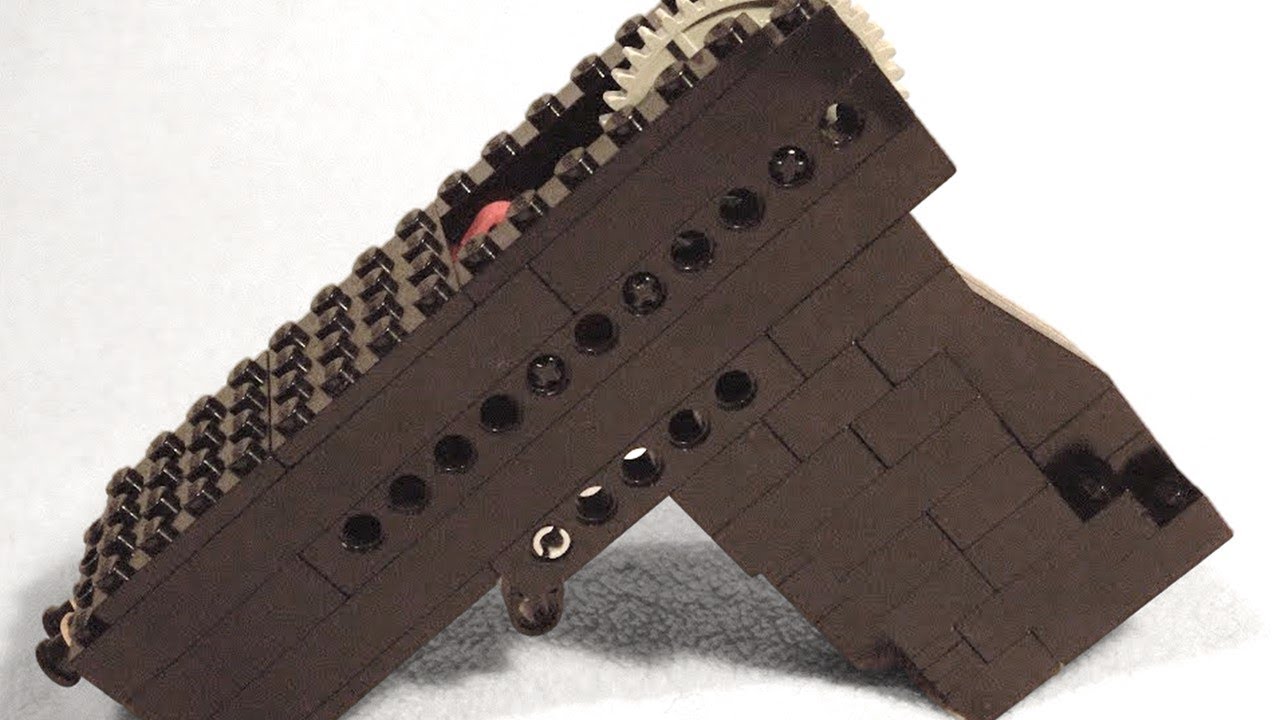 Working LEGO Semi-Auto Pistol - YouTube