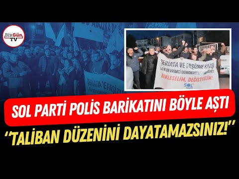 SOL Parti’nin açıklamasına polis müdahalesi I Partililer barikatı böyle aştı! İşte o anlar...