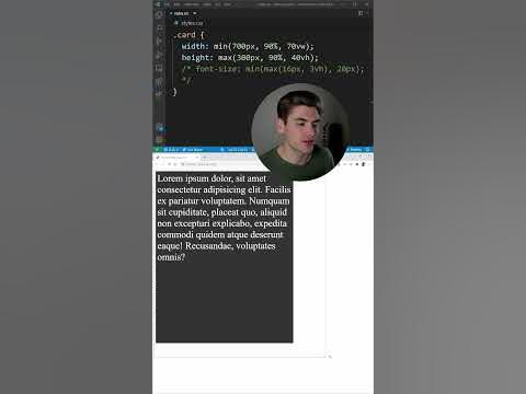 CSS Min/Max Functions Are Incredible - YouTube