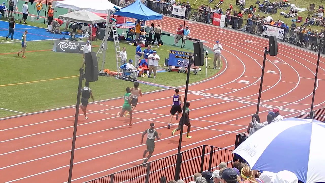 200m dash Middletown allstates 2013 tack and field - YouTube
