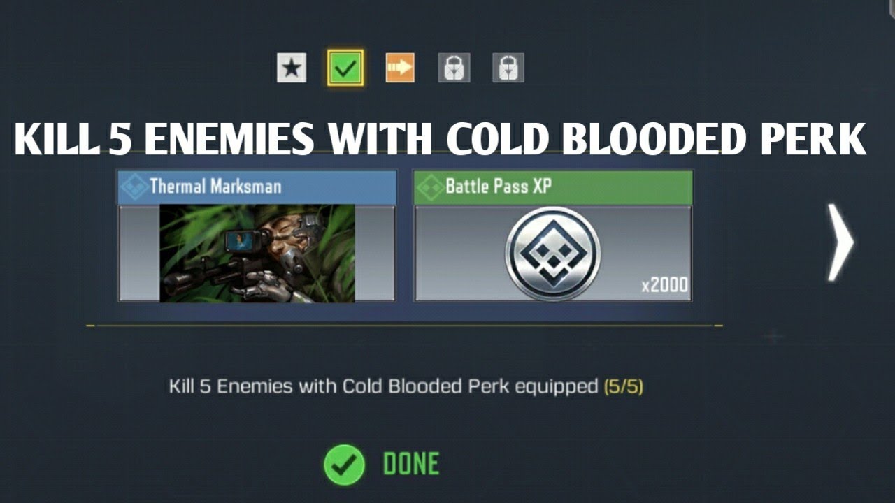 KILL 5 ENEMIES WITH THE COLD BLOODED PERK EQUIPPED VIGILANCE CALL OF ...