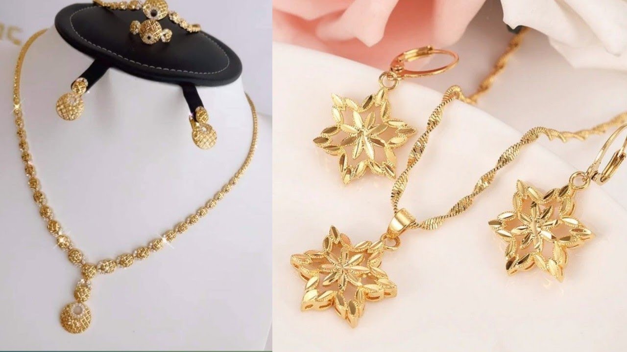 Latest Dubai Gold Designs/ locket set for Party and Casual wear - YouTube