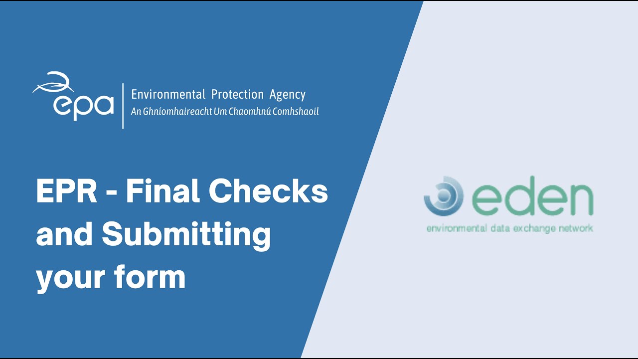 EPR - Final Checks and Submitting your form - YouTube