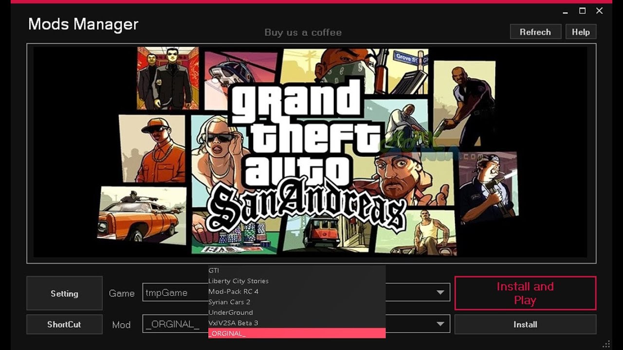 Test TECNO Mods Manager (TMM) with GTA SA Mods - YouTube