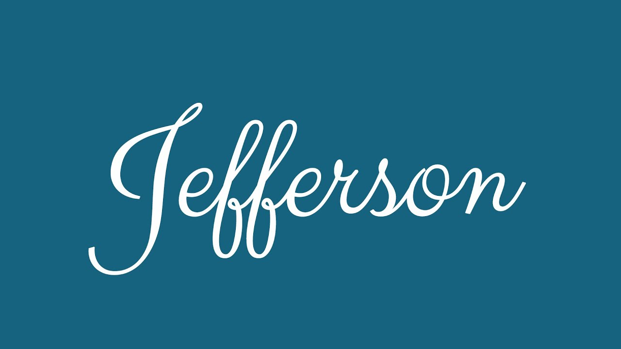 Learn how to Sign the Name Jefferson Stylishly in Cursive Writing - YouTube