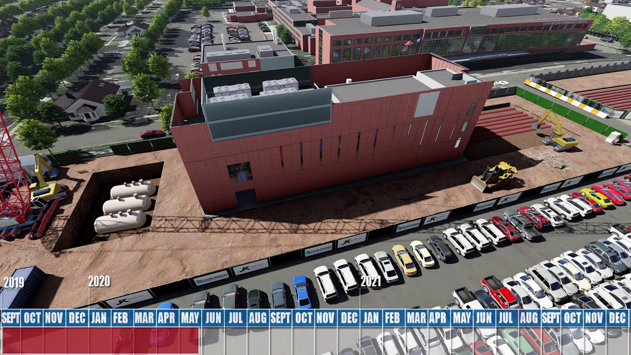 Healthcare CUP 4D Construction Sequence - YouTube