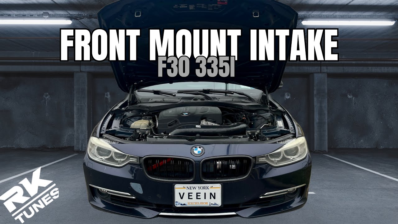 BMW 335i RK TUNES FRONT MOUNT INTAKE - YouTube