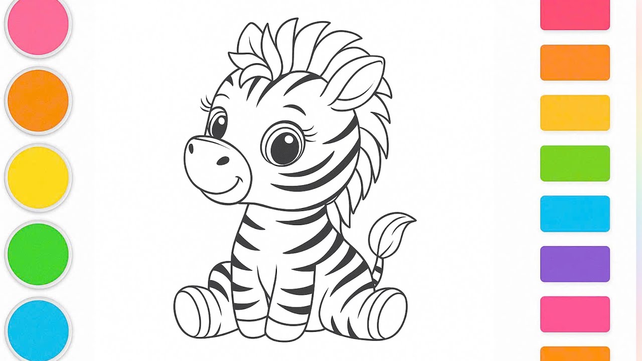 How to draw a zebra | step bu step - YouTube