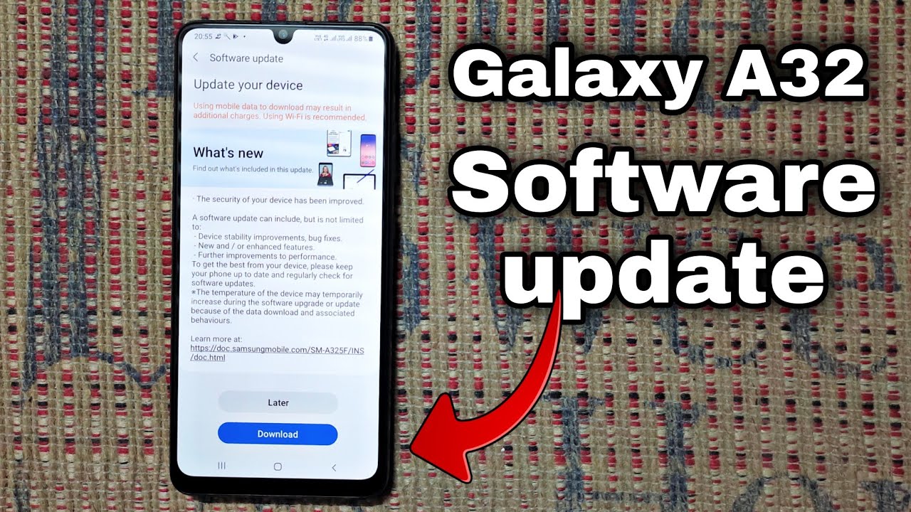 Samsung Galaxy A32 First Big Update | A32 Kaise Update Kare? | A32 New ...