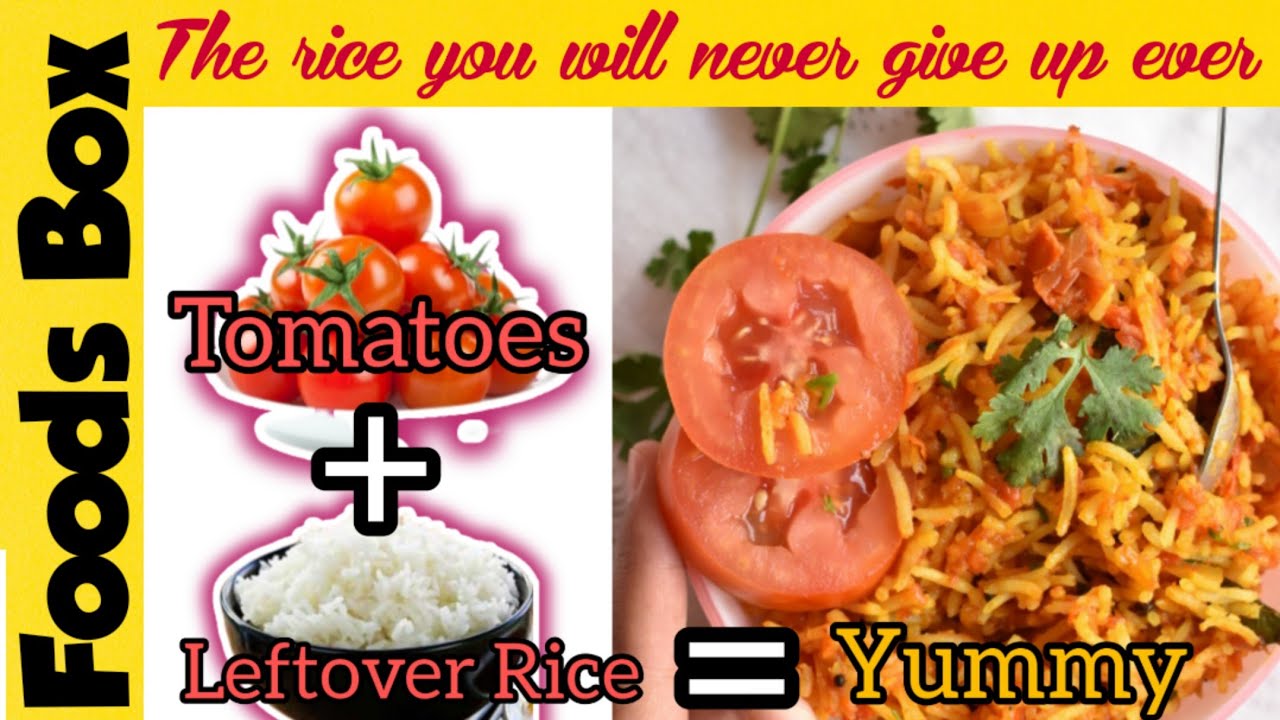 Rice Recipe|Tomato rice kasi banaiye|Leftover rice recipe| - YouTube